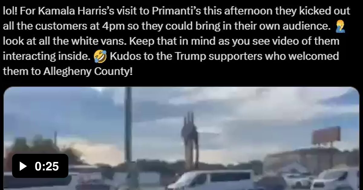 Harris Walz has a convoy of actors in vans follow their campaign bus so ...