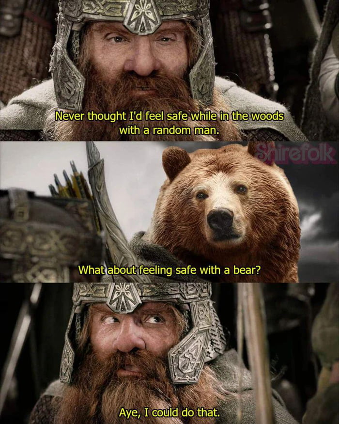Man vs Bear in the woods! - 9GAG