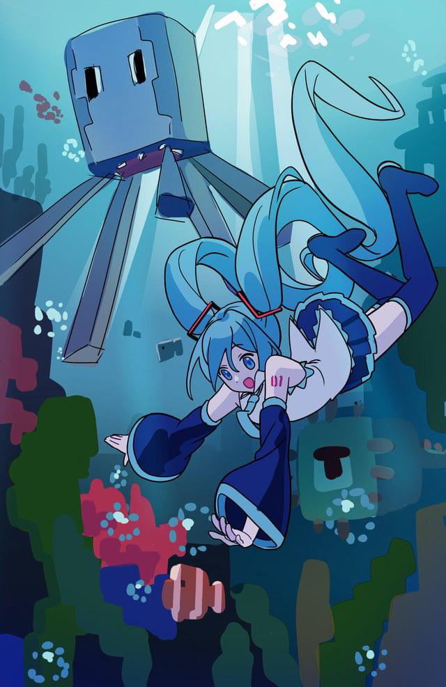 Miku visits the ocean. by ille0804‬ - 9GAG