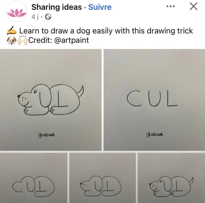 Easy way to draw a dog - 9GAG