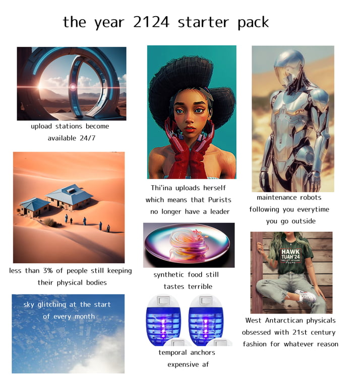 The year 2124 starter pack - 9GAG