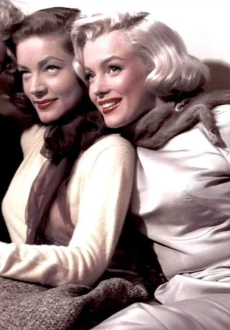 Lauren Bacall and Marilyn Monroe, 1953 - 9GAG