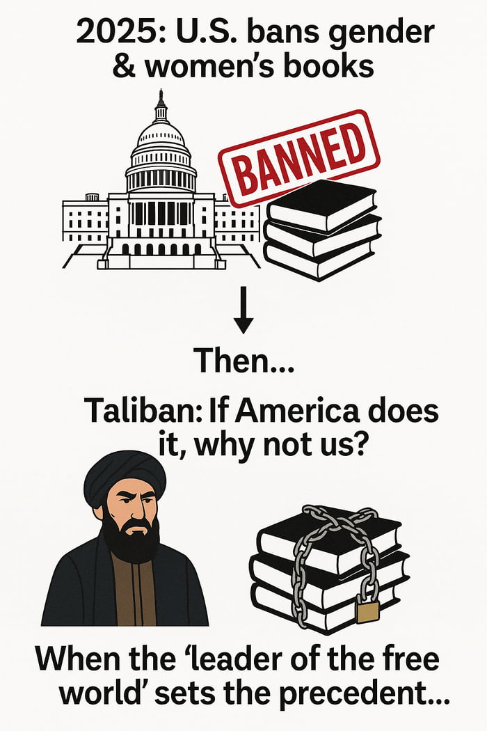 Taliban just executed Trumps executive order 14168 and 14190 - 9GAG