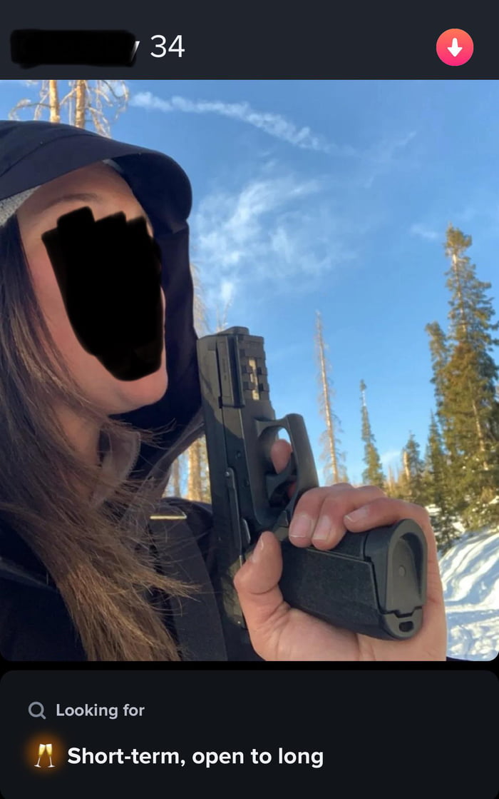 Oh darling, you’re going to blow your face off with that kind of trigger discipline. - 9GAG