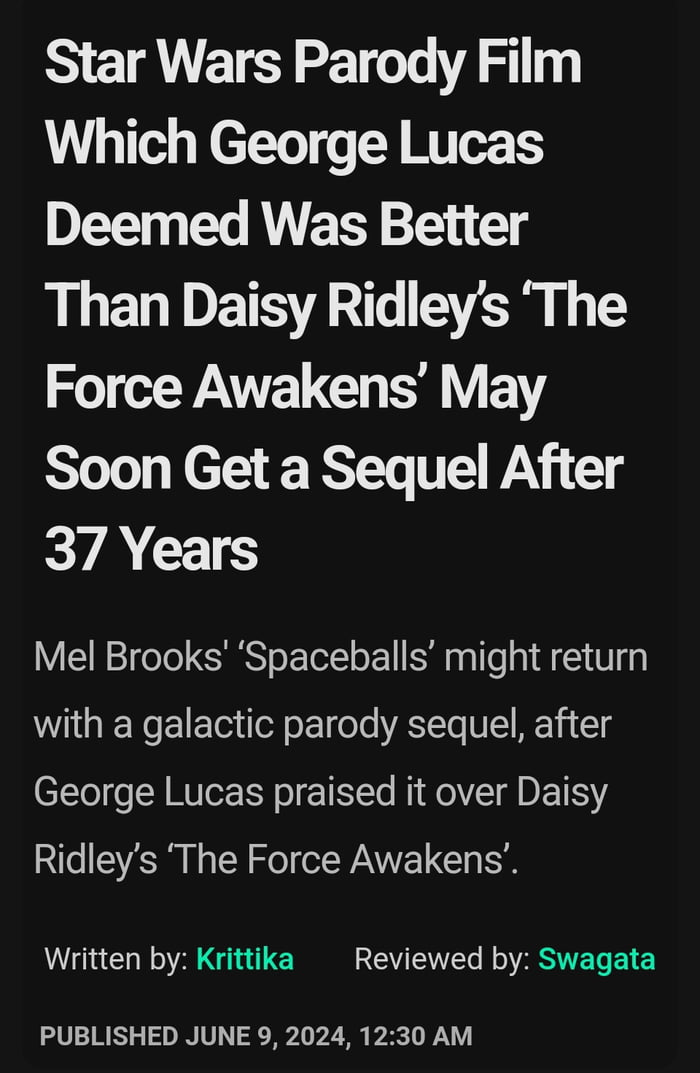 Even George Lucas himself hated to what happened to his creation - 9GAG