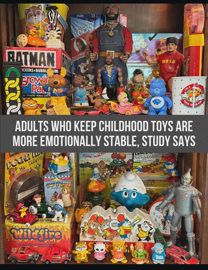 My childhood toys are a testament to my emotional stability, not just ...