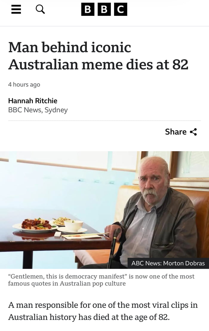 RIP - Mr. Democracy Manifest - 9GAG