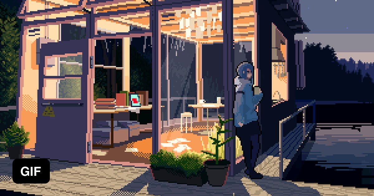 Lake house - pixel art - 9GAG