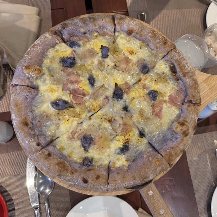Tired of pineapple pizza? Try Ube cheese bacon pizza - 9GAG