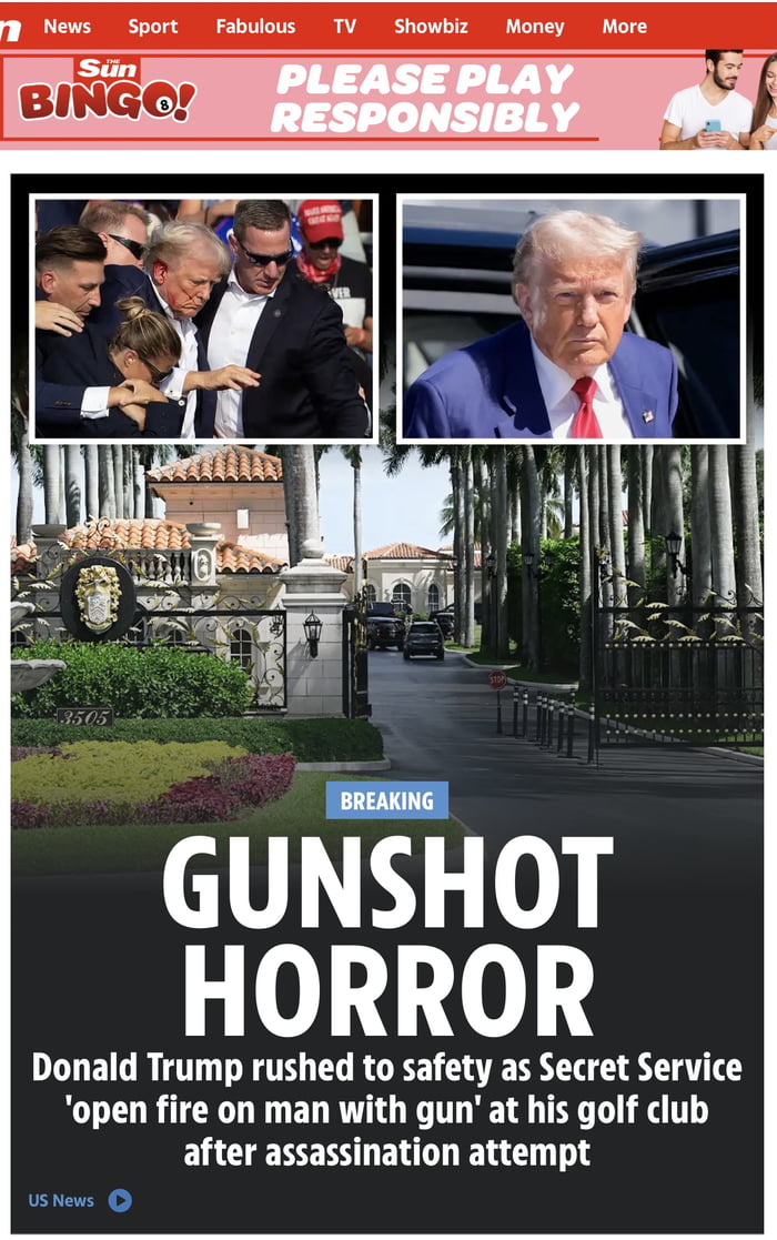 Guess who’s not doing too well in the election? Another assassination attempt. Quel surprise. - 9GAG