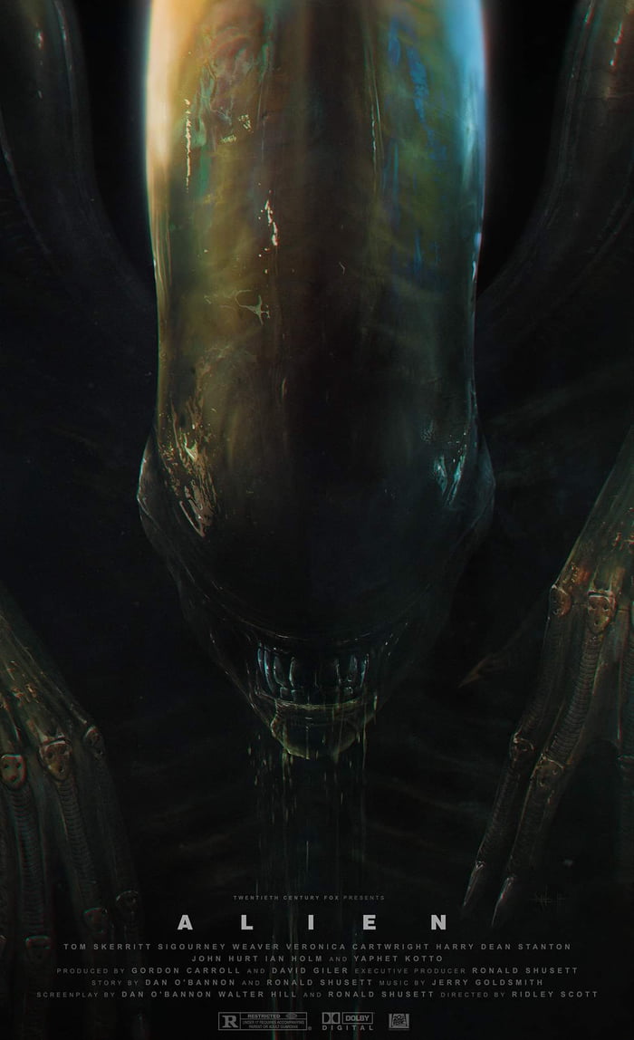Official 40th Anniversary Alien Poster by Dane Hallett - 9GAG