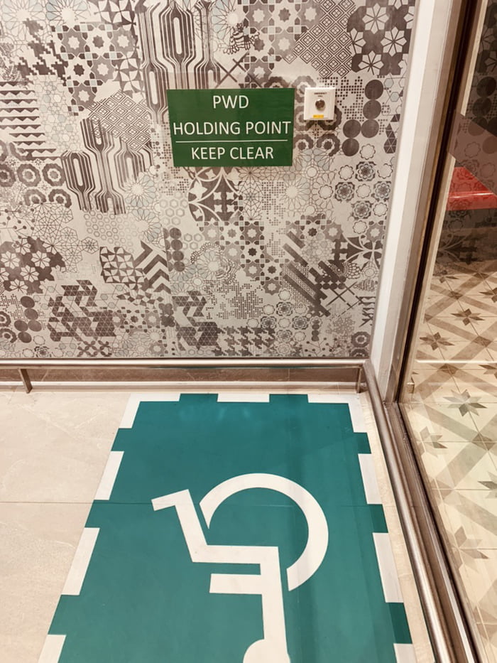 PWD ???.. didn’t know PWD staff needs wheelchair . At AMK Hub Lift ...
