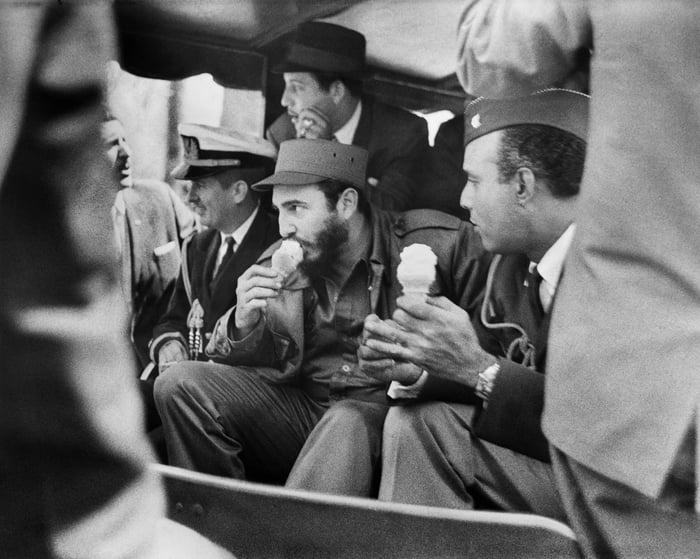 "While riding the train at the Bronx Zoo, Castro enjoyed an ice cream ...