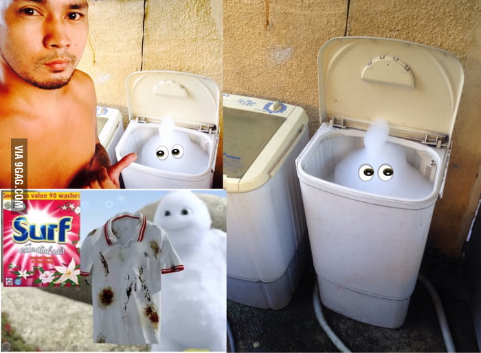 Surf bubble man is real😱 - 9GAG