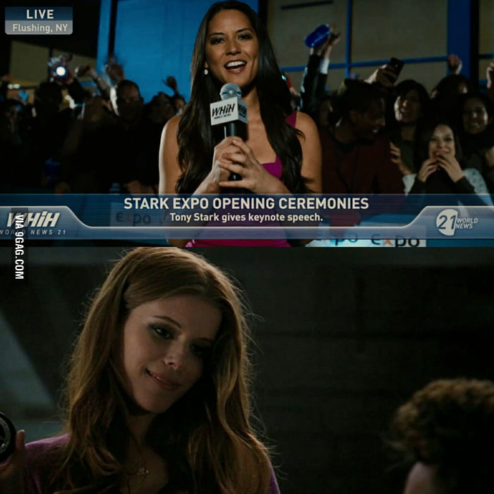 Psylocke and Susan Storm in Iron Man 2. - 9GAG