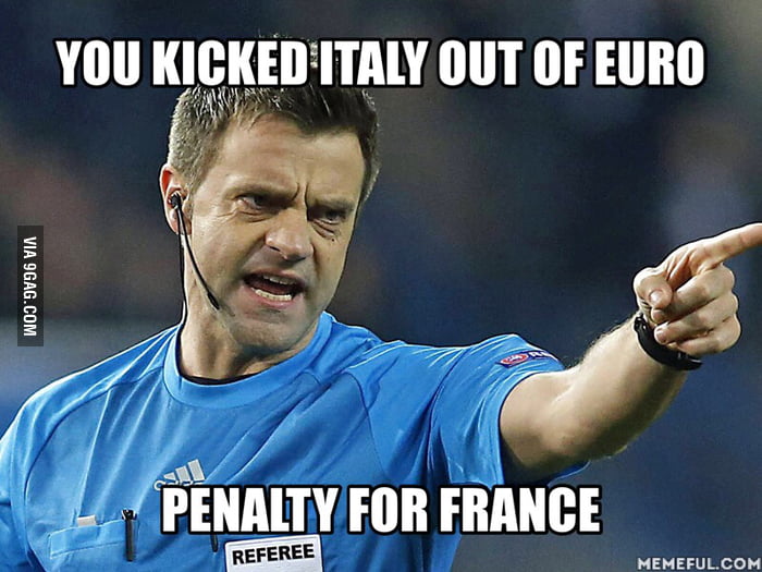 Italian referee... - 9GAG