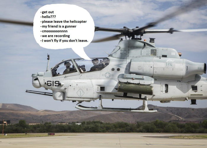 When you jump into the attack helicopter to have some fun. - 9GAG