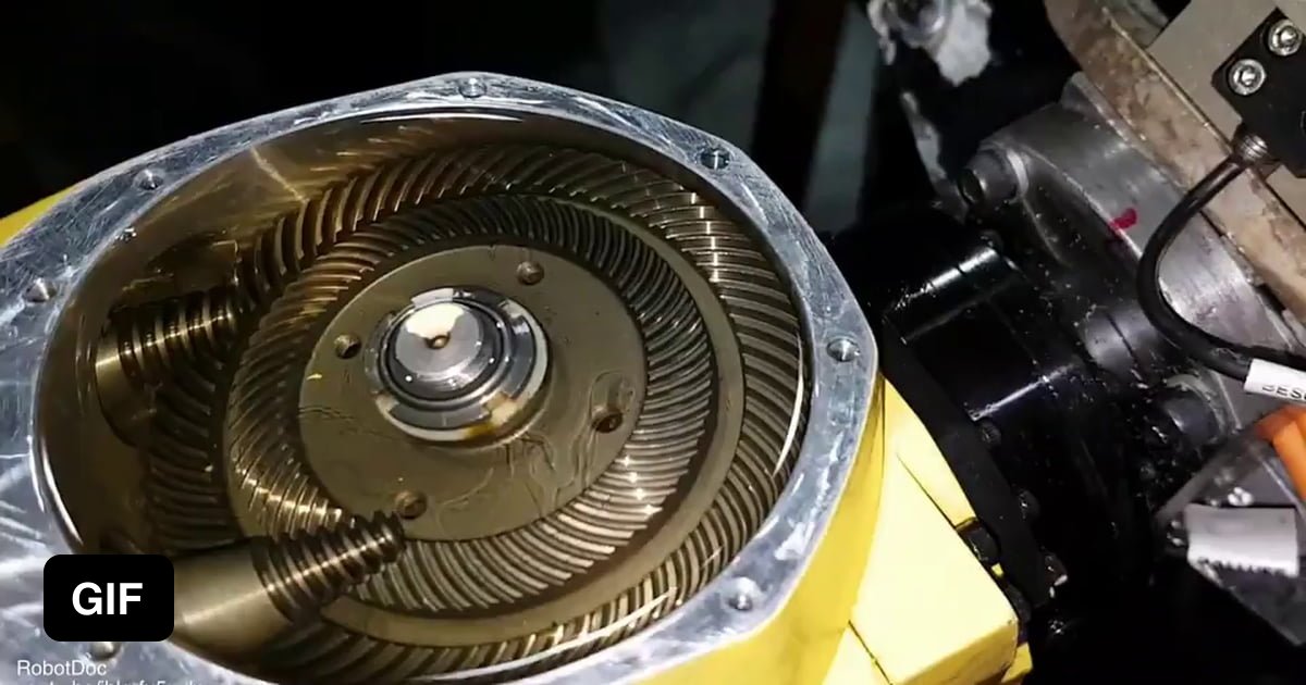Gears inside the wrist of an industrial robot - 9GAG