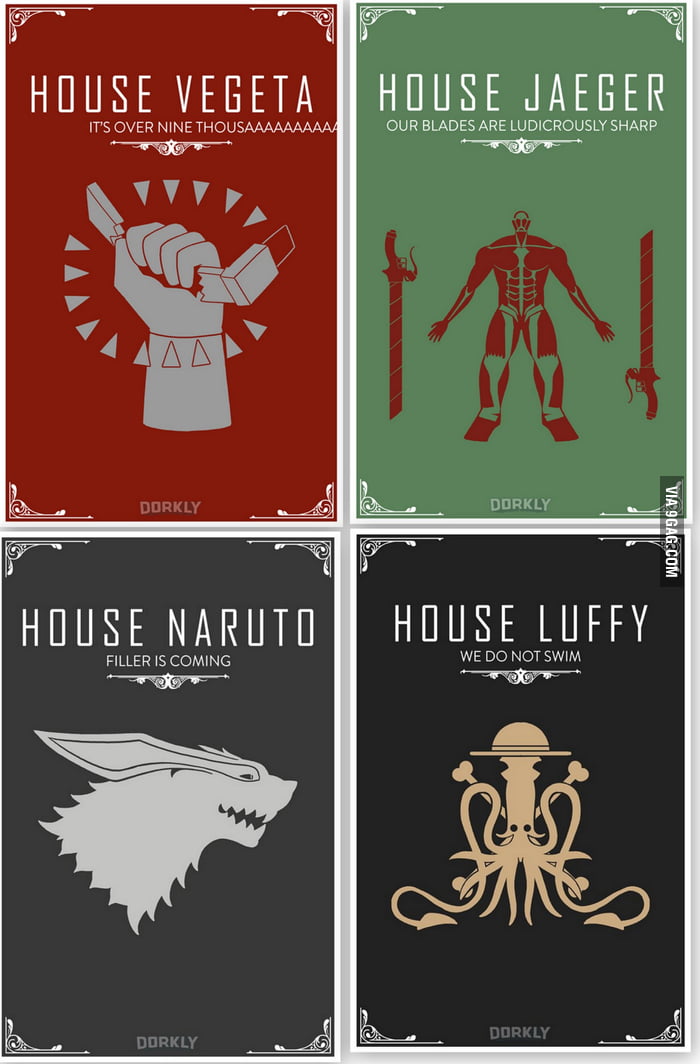 Anime house and their Insignia... - 9GAG