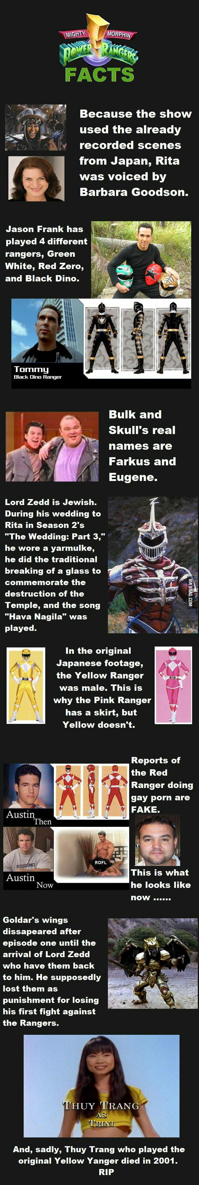 The yellow ranger was a dude! - 9GAG