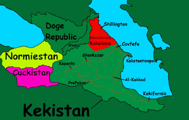 The Map From The Great Republic Of Kekistan! Praise Kek! - 9GAG