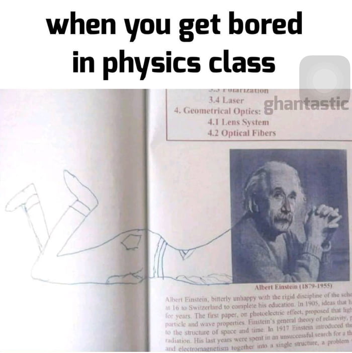 When you get bored in physics class.😂 - 9GAG