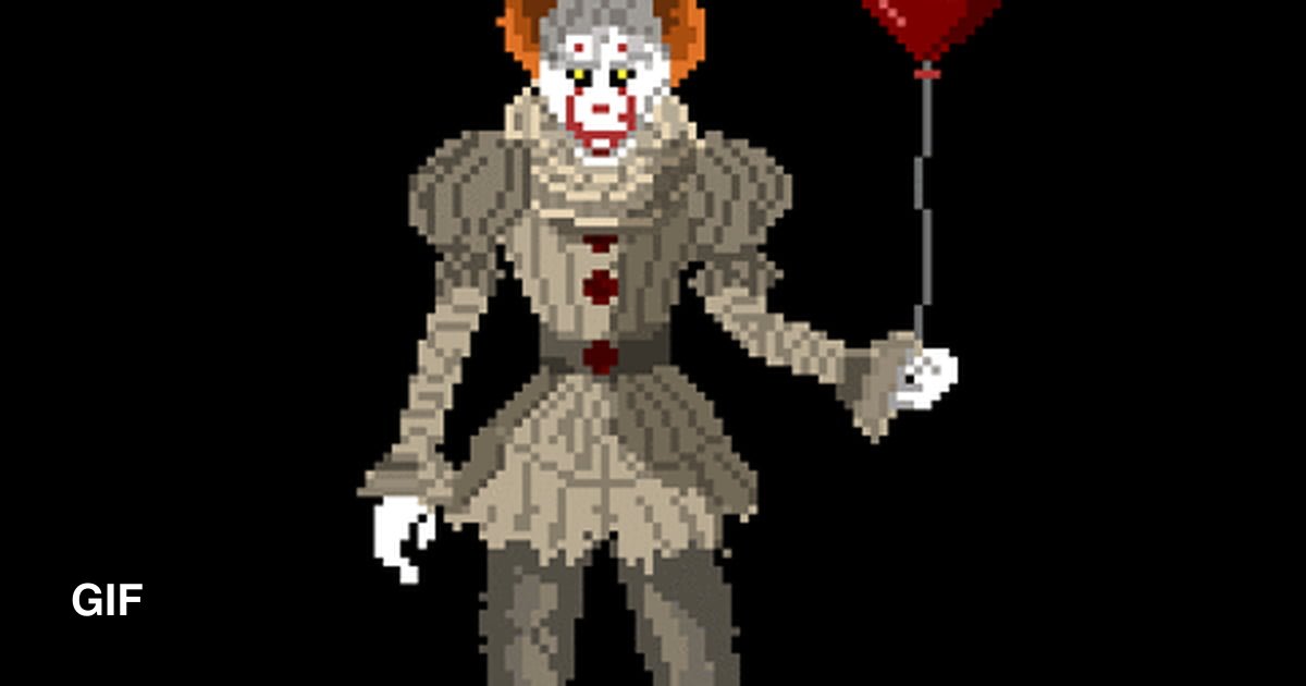 Made pixel art version of Pennywise from IT - 9GAG