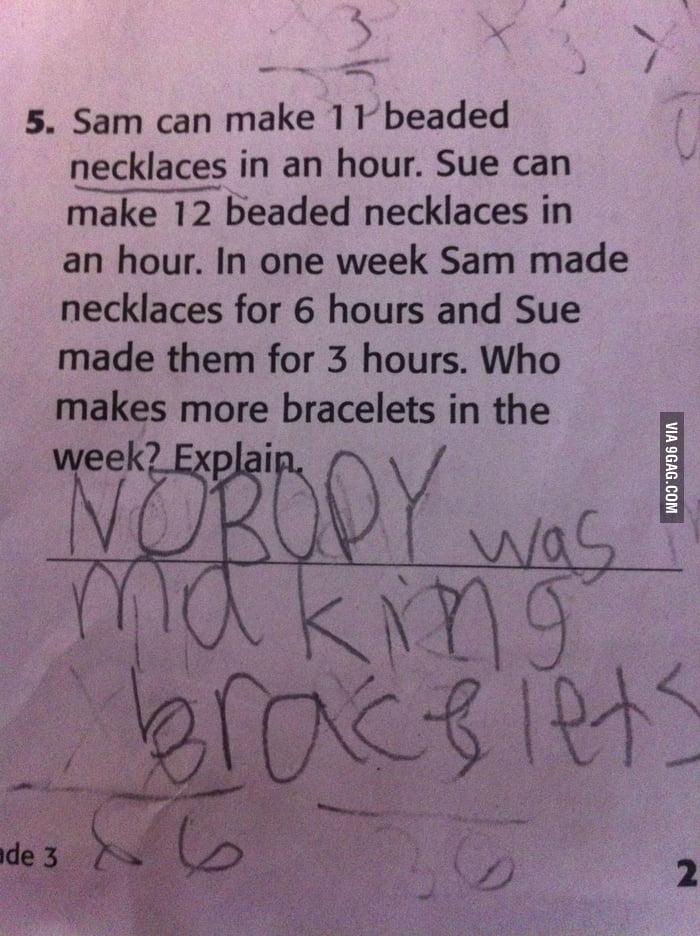 F**k you 3rd grade math... - 9GAG