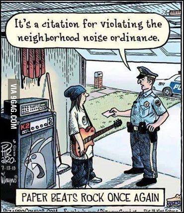 Paper beats rock. - 9GAG