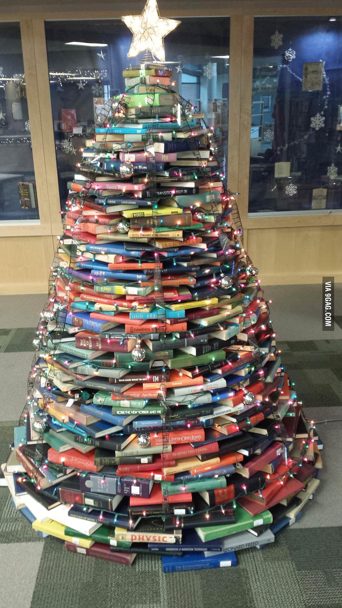 The Christmas tree at my Library - 9GAG