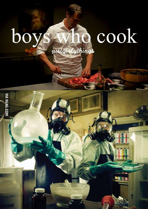 Boys who cook. - 9GAG