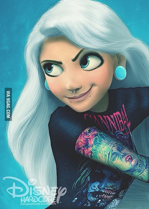 Am I the only one who's obsessed with these Disney princess punk edits ...
