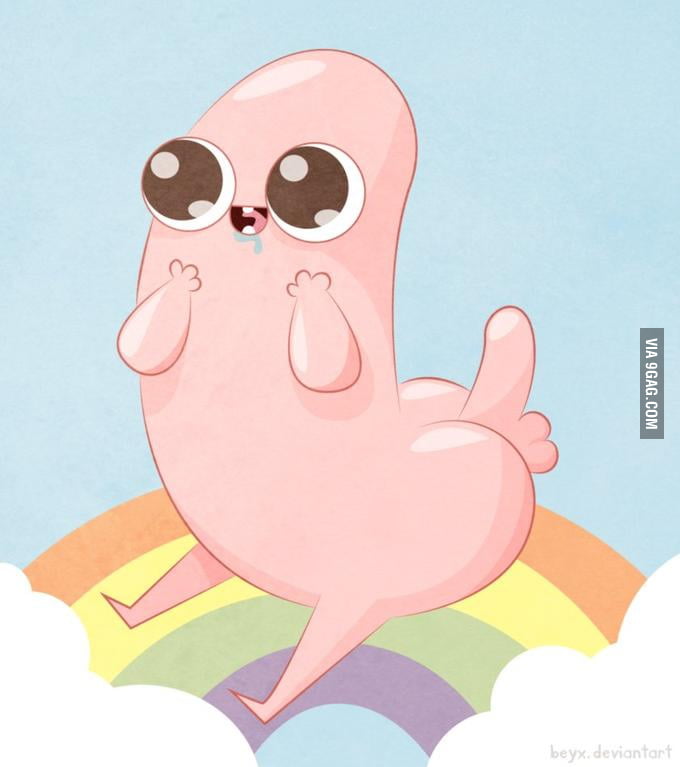I present to you a dickbutt on a rainbow - 9GAG