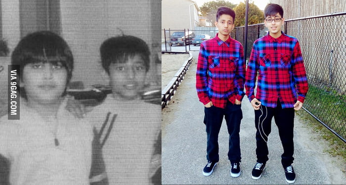 My best friends, 6 years apart - 9GAG