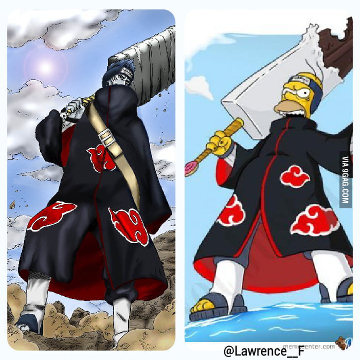 The Simpsons struggle aginst Naruto.. - 9GAG