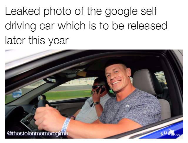 Driver less cars beta* by google - 9GAG