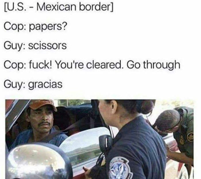 How to go through the border using this simple trick. - 9GAG