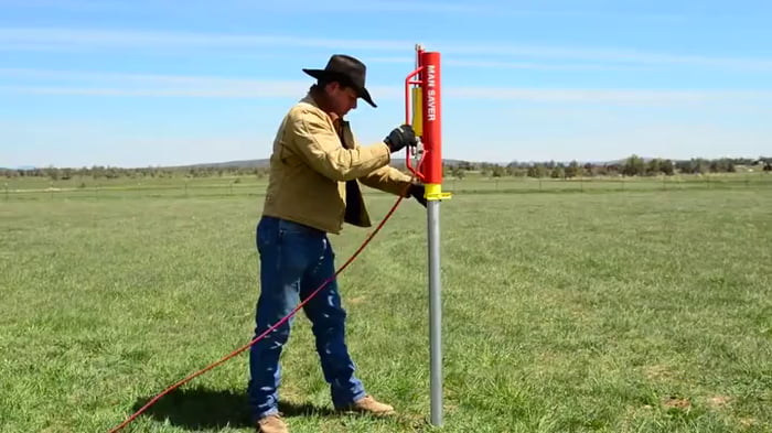 Compressed air powered fence post driver - 9GAG