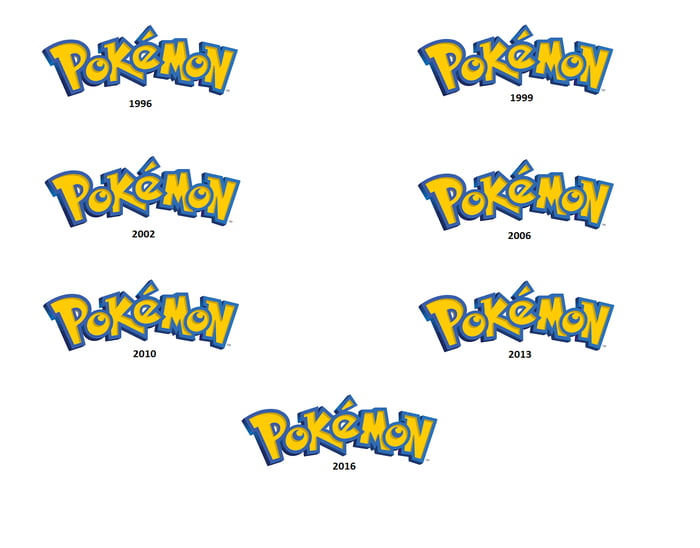 Evolution of the Pokemon logo - 9GAG