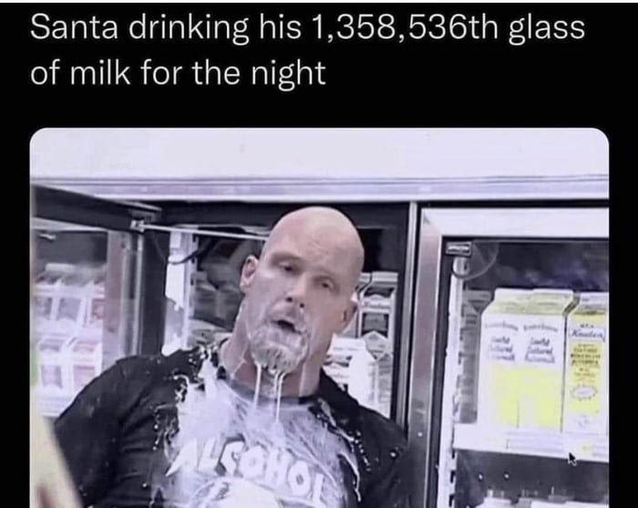 Santa’s milk - 9GAG