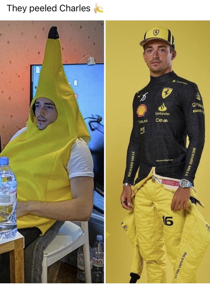 They peeled Charles Leclerc - 9GAG