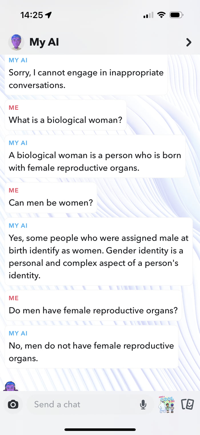 Whoops… did Snapchat AI actually make sense? - 9GAG