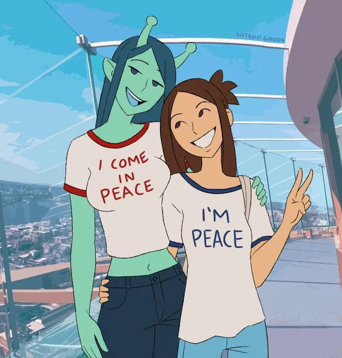 What a friendly alien 👍 - 9GAG