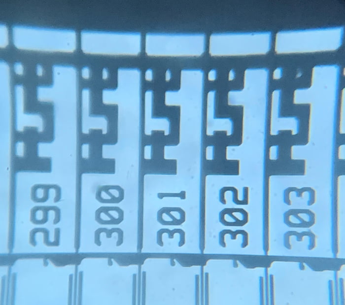 LCD screen under a microscope reveals rows of pixels labeled with ...