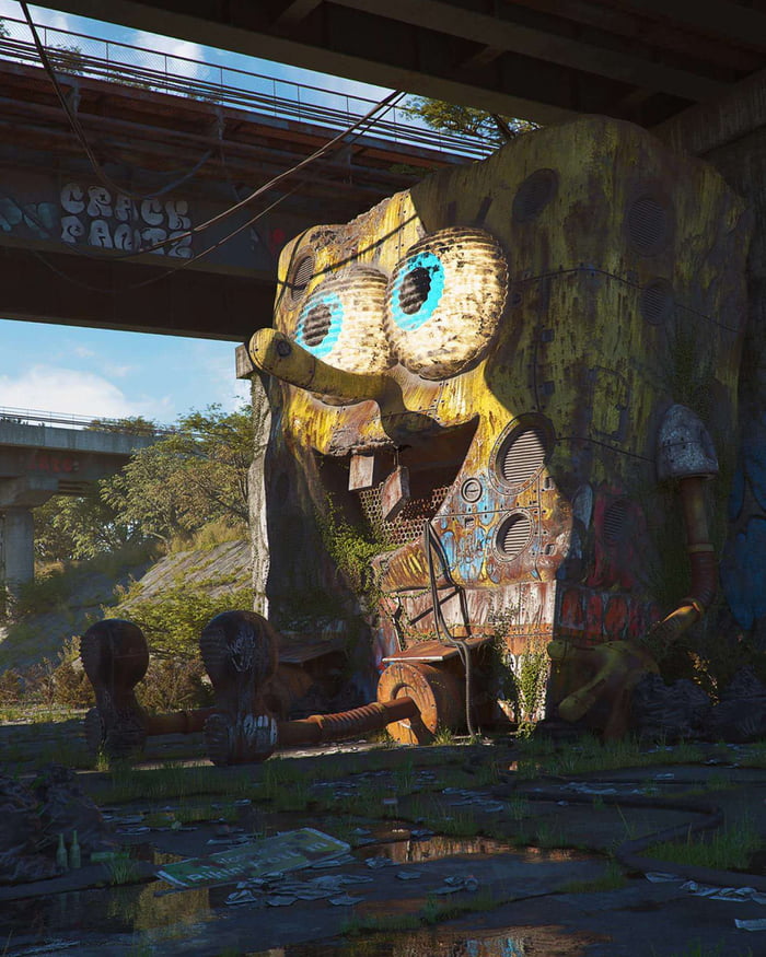 B.O.B. The Yellow Leviathan, beached and forgotten - 9GAG