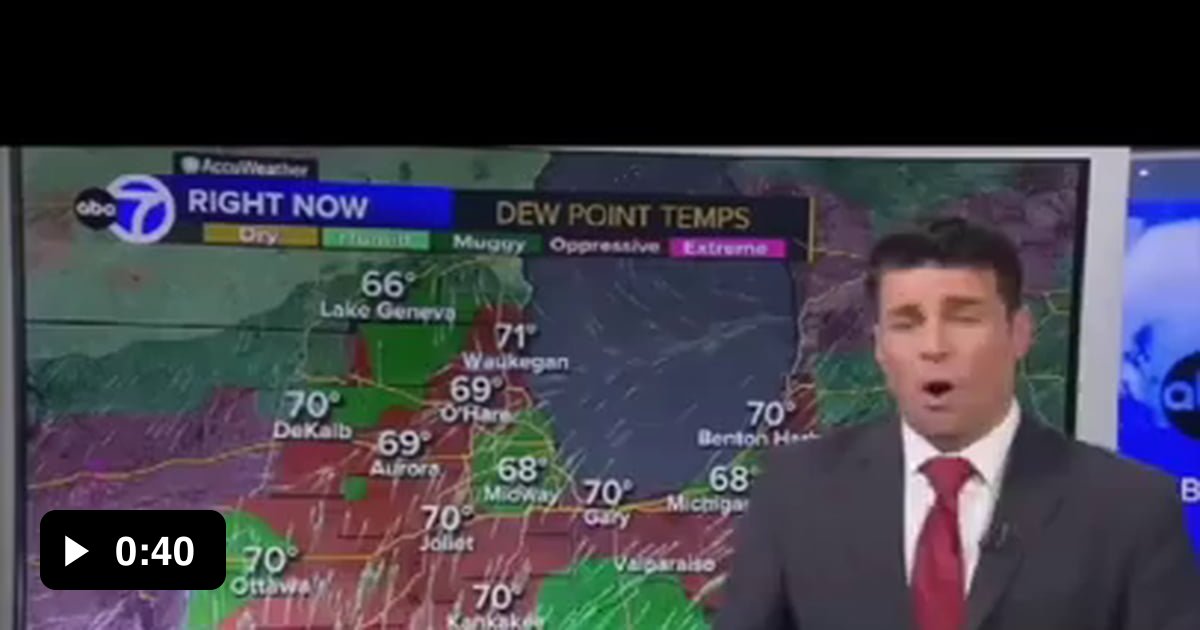 Weatherman discovers his monitor has touch screen and is thrilled. - 9GAG