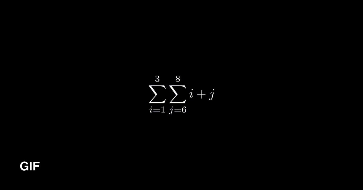 Math Notation How To Calculate Double Summations 9GAG