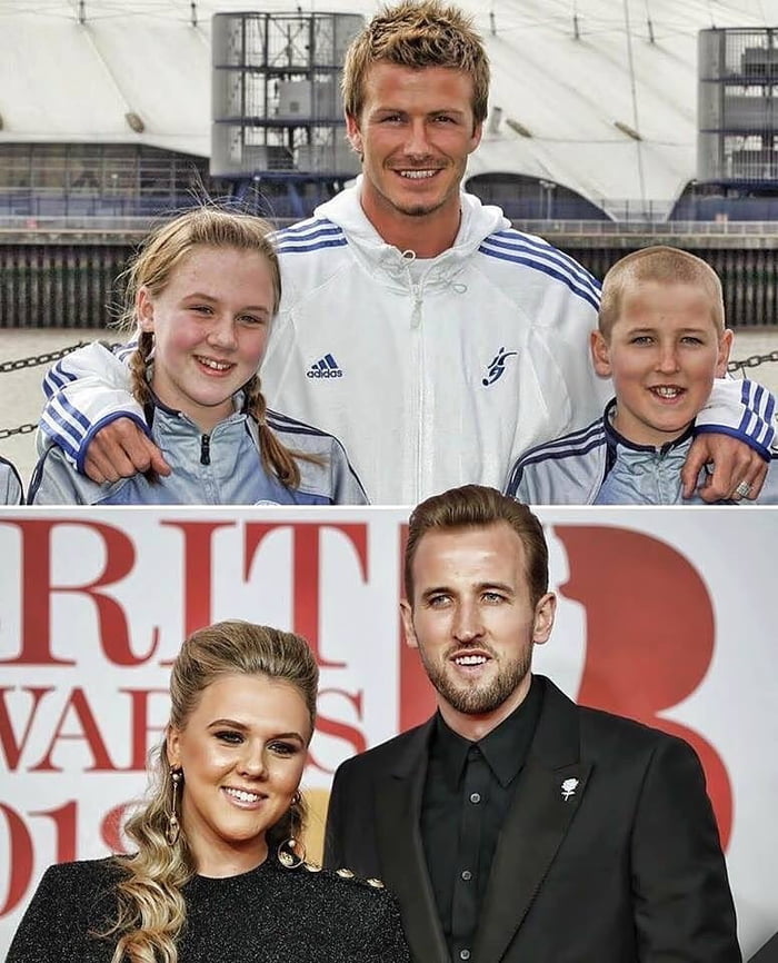 In 2005, 11-year-old Harry Kane posed with England captain David ...