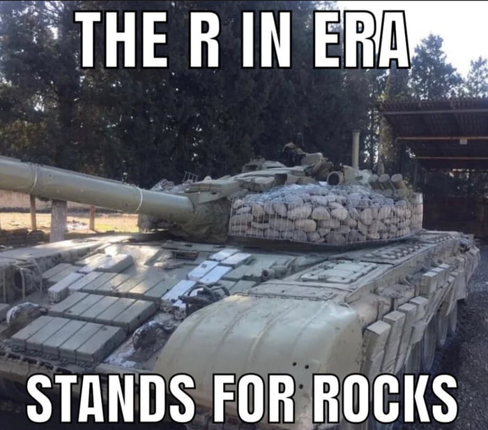ERA = Esthetic Rock Armor Tank Mods. Just need pouring wet concrete to ...