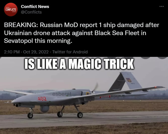TB-2 magic trick. - 9GAG